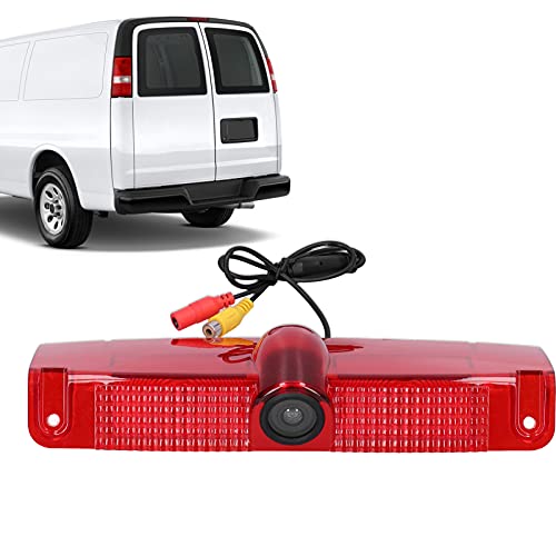 Backup Camera, Car Rear View Camera 3rd Brake Light Position Mounted Fit for Chevy Express Van 2003-2017