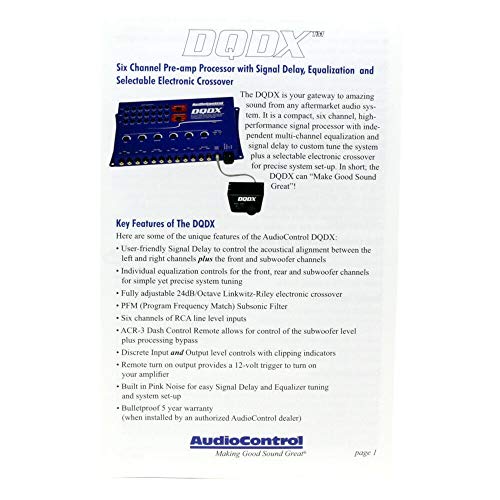 AudioControl DQDX Black 6 Channel Performance Digital Signal Processor