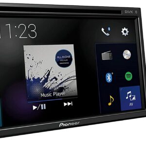 Pioneer Multimedia Double-Din In-Dash 6.2" WVGA Display Receiver Apple CarPlay. Built-in Bluetooth, AppRadio Mode/ Spotify & Pandora Bundled with Alphasonik Earbuds