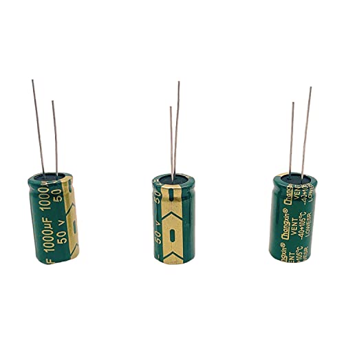 Cermant 20pcs 50V 1000UF Capacitor 13X25mm(0.51x0.98in) High Frequency Aluminum Electrolytic Capacitors for TV, LCD Monitor, Radio, Stereo, Game(20pcs 50V 1000UF) Amplifier(13X20mm(0.51x0.79in))