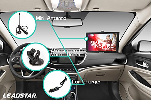 12 Inch Portable Digital ATSC TFT HD Screen Freeview LED TV for Car,Caravan,Camping,Outdoor or Kitchen.Built-in Battery Television/Monitor with Multimedia Player Support USB Card LEADSTAR