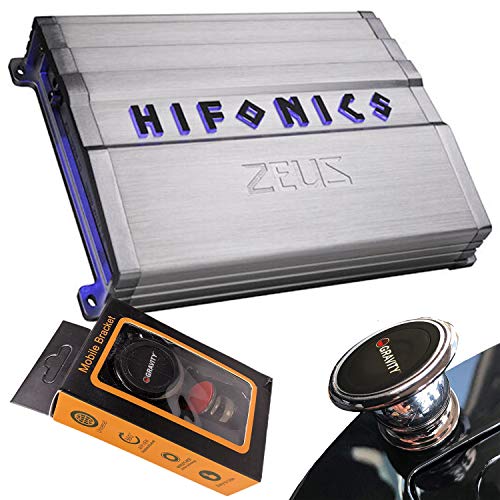 Hifonics ZG-1800.1D 1800 Watts Zeus Gamma Mono Subwoofer Car Audio Amplifier with Gravity Magnet Phone Holder