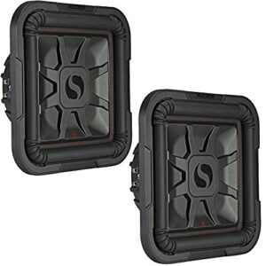 kicker 2 46l7t104 car audio l7t shallow mount 10″ 1000w sub square l7 subwoofers