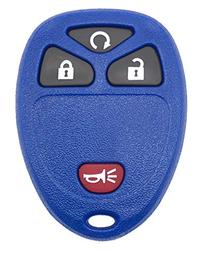 Replacement Key Fob Cover Case fit for 2007 2008 2009-2016 Chevy GMC Pontiac Saturn Suzuki Cadillac Buick Keyless Entry Remote Key Fob (Blue, 4 Buttons)