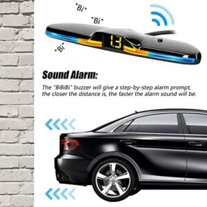 GoolRC Car Parking Sensor Rear Reversing Radars System with 4 Parking Sensors LED Light Distance Display Warning Buzzer Distance Detection