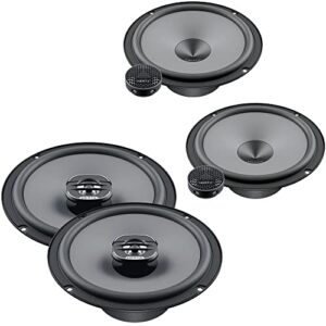 hertz one pair of k-165 uno series 6.5″ 2-way component speakers and one pair x 165 uno series 6.5″ coaxial speakers