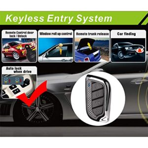 BANVIE Car Keyless Entry System for Central Door Lock with 4 Button Remote Control Transmitter