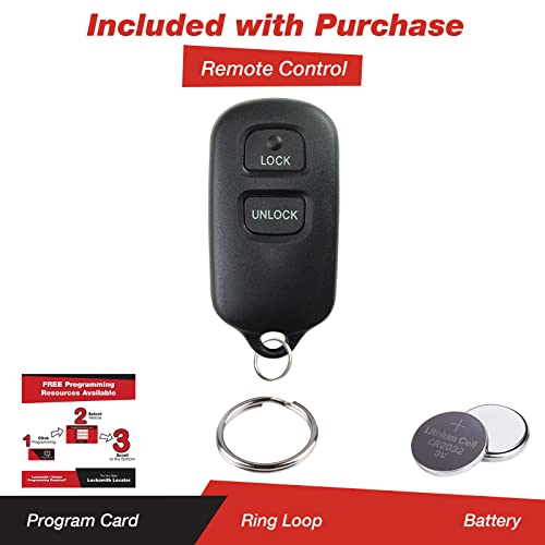 KeylessOption Replacement 2 Button Plus Panic Keyless Entry Remote Control Key Fob Compatible with HYQ12BAN, HYQ12BBX