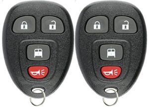 keylessoption keyless entry remote car key fob replacement for chevy express savana (pack of 2)