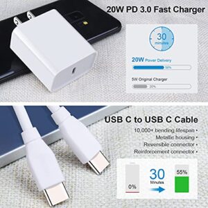 USB C Pixel 7 Fast Charger for Google Pixel 7/7Pro 6a/6 Pro/6 5a/5 4a/4XL/4 3a/3XL/3 2/2XL XL, Samsung Galaxy A14 A53 5G A13 S23 S22, 20W PD Power Adapter Fast Charging Block and 6ft USB C to C Cable