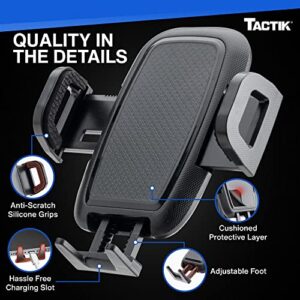 TACTIK Cup Holder Phone Mount Car Phone Holder Mount - Cell Phone Holder Car Adjustable 360° Rotation - Universal iPhone Holder for Car - Compatible with iPhone, Samsung Android, Google, Moto & More