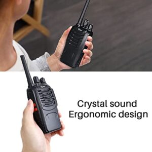 TIDRADIO TD-V2 Two Way Radio Rechargeable 2 Way Radio VOX Long Range 2-Way Radios Walkie Talkies for Adults with Secret Service Earpiece (10 Radio)