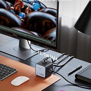 UGREEN 65W Charging Station, DigiNest Cube GaN 7-in-1 USB C Power Strip for Home and Office with 6ft Extension Cord, 3 Outlets, 2 USB C, 2 USB A, Compatible with iPhone 14, Galaxy S23, iPad, MacBook