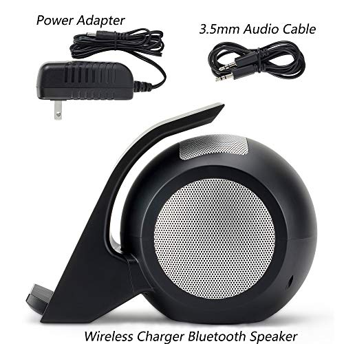 CENSHI Wireless Charger with Bluetooth Speaker,Fast Wireless Charging Stand Compatible with iPhone 14 13 12 11 Pro Max XR XS 8 Plus Samsung Galaxy S21 S20 Note 20 10 Google LG etc