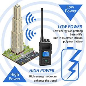 SAMCOM Two Way Radio Long Range Rechargeable, 5W 2 Way Radio High Power Walkie Talkie for Adults with Multi-Unit Charger, Heavy Duty Programmable UHF Radios (6 Pcs Radio + 6 Way Charger Gang)