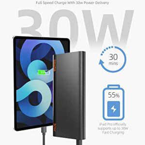 Slim Portable Charger for iPad Pro, Pixel iPad External Battery 30W for iPad Pro 12.9/11in/ iPad Mini 6/ iPad Air 5, Portable Charger Pixel 6A 7 Pro 5A 5G 4A XL