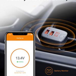 Anker Roav SmartCharge F2 Bluetooth FM Transmitter, Wireless Audio Adapter and Receiver, Car Charger with Bluetooth, Car Locator, App Support, 2 USB Ports, PowerIQ