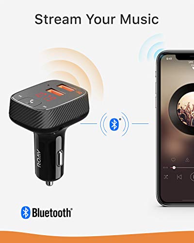 Anker Roav SmartCharge F2 Bluetooth FM Transmitter, Wireless Audio Adapter and Receiver, Car Charger with Bluetooth, Car Locator, App Support, 2 USB Ports, PowerIQ