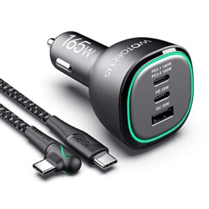 165w usb c car charger adapter super fast charging wotobeus pd3.1 140w/pd3.0 100w pps45w qc5+pd35w pps25w+30w for iphone 14 13 pro max plus samsung galaxy s23/22/21 ipad macbook type-c laptop pixel