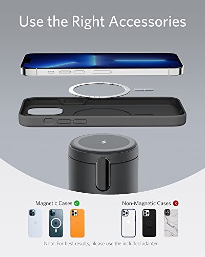 Anker Magnetic Wireless Charger, 623 MagGo 2-in-1 Charging Station with 20W USB-C Charger, for iPhone 14/14 Pro/14 Pro Max/13/13 Pro Max, AirPods Pro (Interstellar Gray)