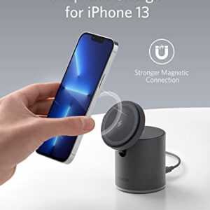 Anker Magnetic Wireless Charger, 623 MagGo 2-in-1 Charging Station with 20W USB-C Charger, for iPhone 14/14 Pro/14 Pro Max/13/13 Pro Max, AirPods Pro (Interstellar Gray)