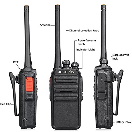 Retevis H-777S Long Range Walkie Talkies,2 Way Radios for Adults,Rechargeable Two Way Radio,VOX Hands Free Durable Strong Signal,Security Church School Business (10 Pack)