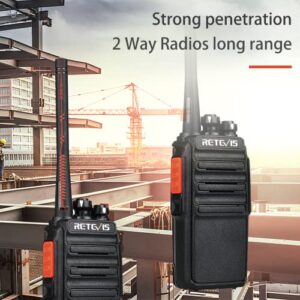 Retevis H-777S Long Range Walkie Talkies,2 Way Radios for Adults,Rechargeable Two Way Radio,VOX Hands Free Durable Strong Signal,Security Church School Business (10 Pack)