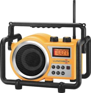 sangean lb-100 ultra rugged compact am / fm radio yellow