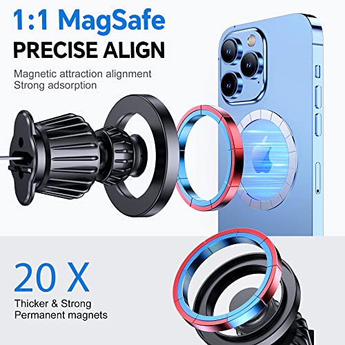 for iPhone MagSafe Car Mount Vent【Strongest Magnets】 Magnetic Phone Holder for Car air Vent【360° Adjustable】MagSafe Accessories for iPhone 14 Pro Max 13 12 Pro Plus Mini &MagSafe Case & All Phones