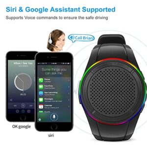 Frewico X10 Wearable,Portable Bluetooth Speaker Watch,Cear Call Speakerphone,IPX5 Waterproof,TWS,SD Card Slot(Black)