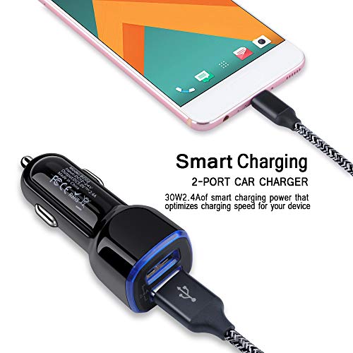 Fast Car Charger Type C Android Phone Samsung Car Charger Fast Charging USB C Cigarette Lighter Adapter Plug with Cable for Samsung Galaxy A13 5G/A03s/S23/S22 Ultra/S21/S20/S10/S9/A11/A12/A32/A53/A23