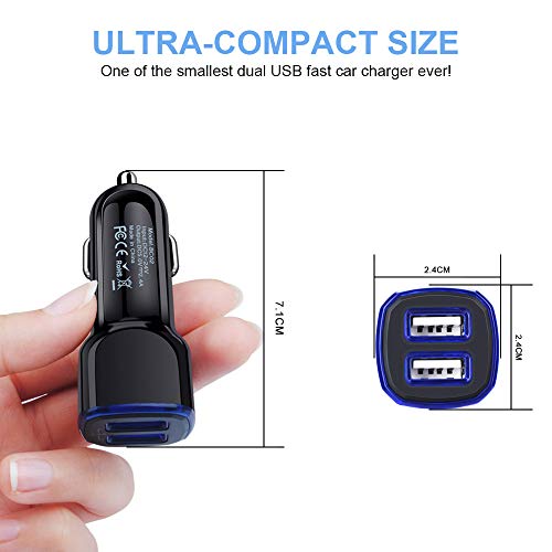 Fast Car Charger Type C Android Phone Samsung Car Charger Fast Charging USB C Cigarette Lighter Adapter Plug with Cable for Samsung Galaxy A13 5G/A03s/S23/S22 Ultra/S21/S20/S10/S9/A11/A12/A32/A53/A23