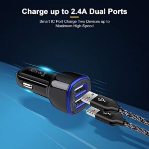 Fast Car Charger Type C Android Phone Samsung Car Charger Fast Charging USB C Cigarette Lighter Adapter Plug with Cable for Samsung Galaxy A13 5G/A03s/S23/S22 Ultra/S21/S20/S10/S9/A11/A12/A32/A53/A23