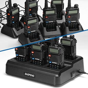 BAOFENG UV-5R Six Way Charger Multi Unit Charger Station for BF-F8HP UV-5R+ UV-5RE UV-5RTP UV-5X3 Walkie Talkie and Battery, 1Pack