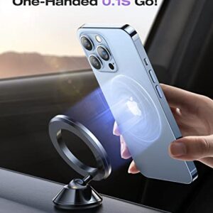 VICSEED Fit for MagSafe Car Mount [Colorful Gradient] Magnetic Phone Holder for Car Dashboard [Lasting & Never Fall] All Metal Sturdy Phone Mount for Car Dash Fit iPhone 14 13 12 Pro Max All Mobile