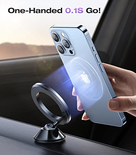 VICSEED Fit for MagSafe Car Mount [Colorful Gradient] Magnetic Phone Holder for Car Dashboard [Lasting & Never Fall] All Metal Sturdy Phone Mount for Car Dash Fit iPhone 14 13 12 Pro Max All Mobile