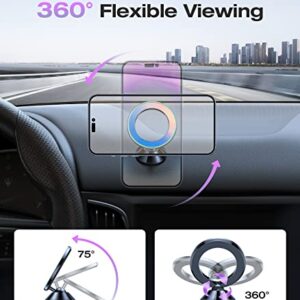 VICSEED Fit for MagSafe Car Mount [Colorful Gradient] Magnetic Phone Holder for Car Dashboard [Lasting & Never Fall] All Metal Sturdy Phone Mount for Car Dash Fit iPhone 14 13 12 Pro Max All Mobile