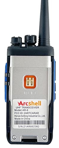 Arcshell Rechargeable Long Range Two-Way Radios with Earpiece 6 Pack Walkie Talkies Li-ion Battery and Charger Included