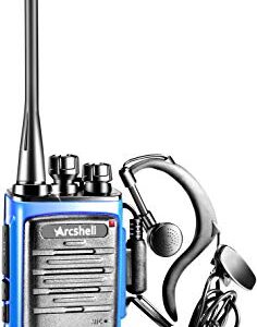 Arcshell Rechargeable Long Range Two-Way Radios with Earpiece 6 Pack Walkie Talkies Li-ion Battery and Charger Included