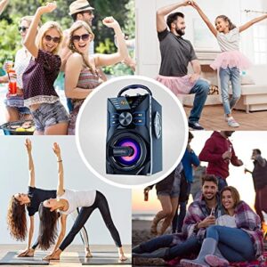 25W(40W Peak) Portable Bluetooth Speaker, Loud Wireless Speaker with 10W Subwoofer 6000mah Libattery LCD Display LED Light Remote Control U Disk TF Card, for Christmas Holiday Party Electronic Gift