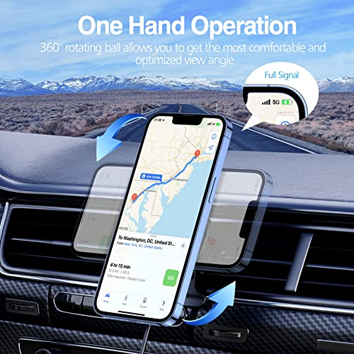 MagSafe Car Mount Charger, Magnetic Wireless Car Charger, MagSafe Car Charger, Air Vent Magnetic Car Mount Phone Holder Charger Compatible with MagSafe iPhone 14 13 12 Series, with 25W PD Car Charger