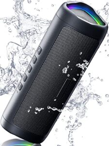 bluetooth speaker, ipx5 waterproof speaker with hd sound, up to 24h playtime, tws pairing, bt5.3, portable wireless speakers for home/party/outdoor/beach, electronic gadgets, birthday gift (black)