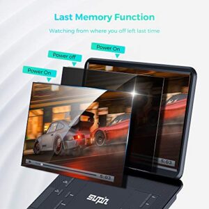 SUNPIN 17.9" Portable DVD Player with 15.6" Large HD Swivel Screen, 6 Hours Rechargeable Battery, Anti-Shocking, Resume Play, Support AV in&Out/USB/SD Card, Region-Free, Remote Controller, Black