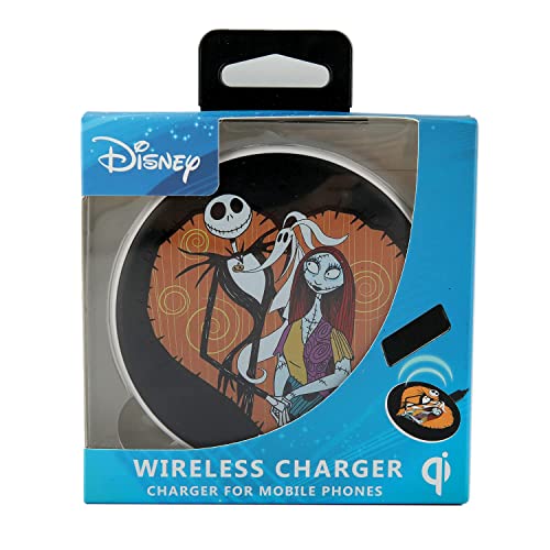 Disney Tim Burton’s The Nightmare Before Christmas Wireless Charging Pad - Jack and Sally Wireless Charging Station- The Nightmare Before Christmas Fan Gifts for Women and Men