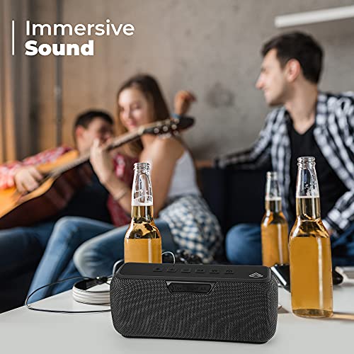 Voonex Sound ArcWave Portable Bluetooth Speaker, High Powered Loud Speaker, Bass Boost, IPX5 Waterproof, Dual Speaker Pairing, Wireless Speakers for Home, Outdoors, Travel, USB-C Fast Charge