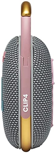 JBL Clip 4 Portable Waterproof Wireless Bluetooth Speaker Bundle with Premium Carry Case (Grey)