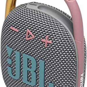 JBL Clip 4 Portable Waterproof Wireless Bluetooth Speaker Bundle with Premium Carry Case (Grey)