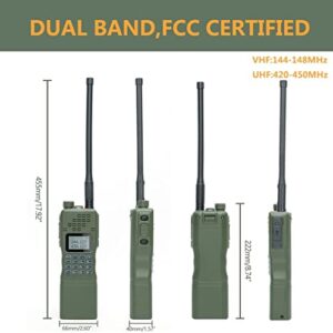 2 Pack Baofeng AR-152 Ham Radio 10W Long Range Rechargeable Handheld Military Grade Two Way Radio with Tactical Antenna and Programming Cable walkie talkies Full Set