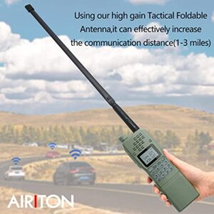 2 Pack Baofeng AR-152 Ham Radio 10W Long Range Rechargeable Handheld Military Grade Two Way Radio with Tactical Antenna and Programming Cable walkie talkies Full Set