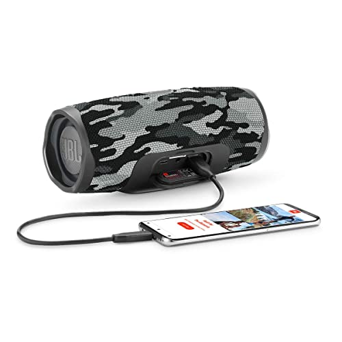 JBL Charge 4 Portable Waterproof Bluetooth Speaker - Black Camo (Renewed)